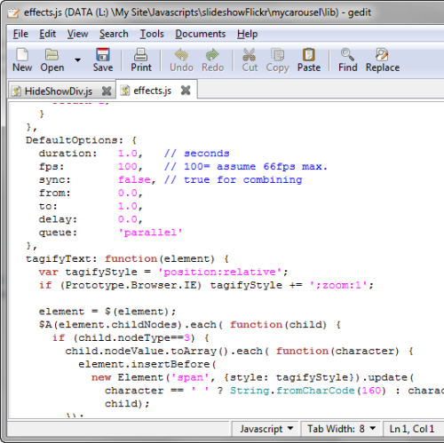 gedit text editor now available on Windows